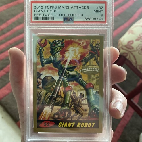 2012 Topps Mars Attacks Heritage Gold Border #52 Giant Robot PSA 9 MINT ...