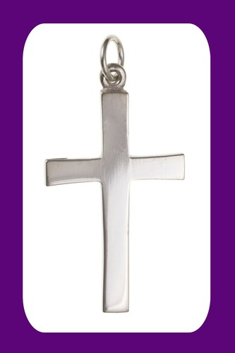 Sterling Silver Plain Cross Pendant 925 Hallmark 29 x 19mm | eBay