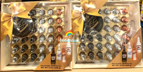 2 Packs VSC Liquor Filled Chocolates Gift Wooden Box 36ct 14oz Each ...