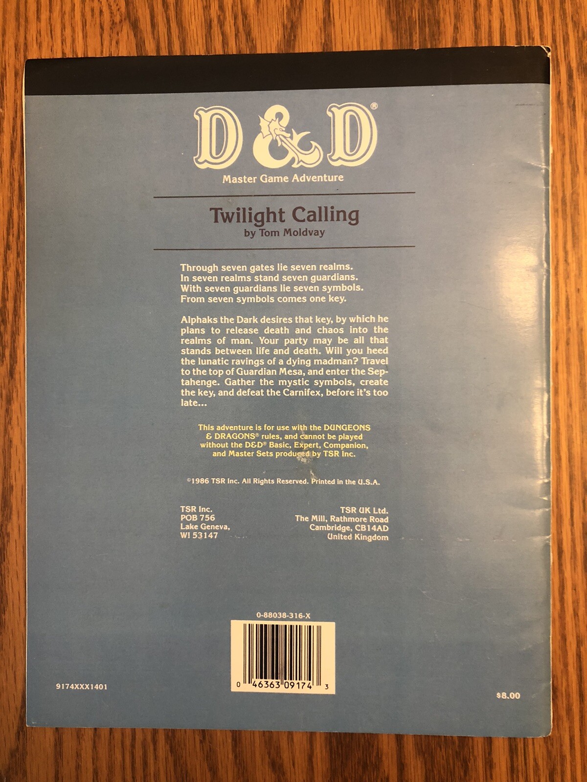M3 TWILIGHT CALLING 1986 Dungeons & Dragons 1st Edition Module EXC! | eBay