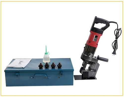 Portable Electric Hydraulic Angle iron Channel steel Punching machine ...