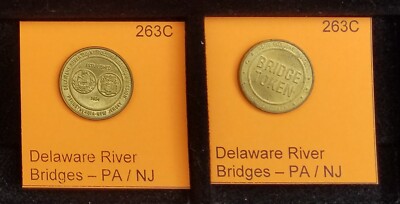 DELAWARE RIVER BRIDGES { PA / NJ } TRANSPORTATION TOKEN # 263C | eBay