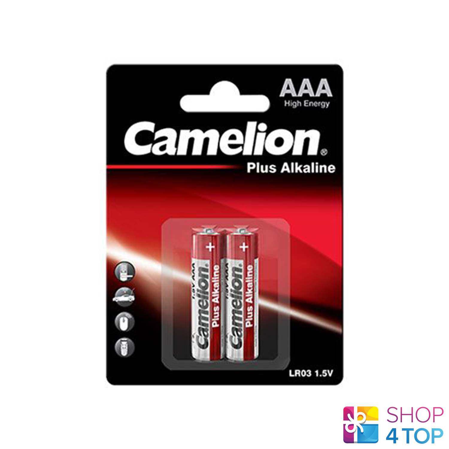 2 CAMELION AAA PLUS ALKALINE BATTERIES LR03 MN2400 AM4 E92 1.5V 2BL EXP ...