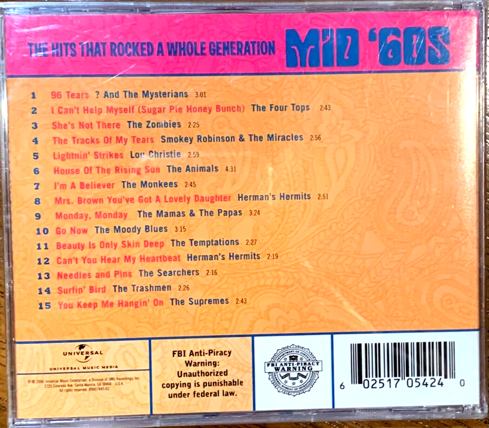 The Classic Sixties Collection: Mid '60s NEW CD 60s | eBay