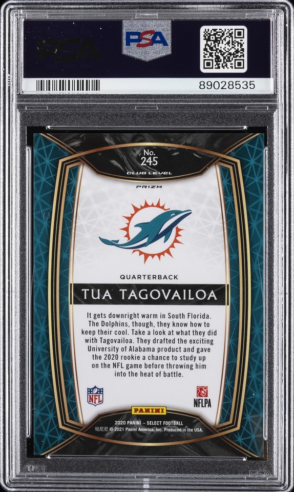 2020 PANINI SELECT TIGER PRIZM #245 TUA TAGOVAILOA ROOKIE RC PSA 10 | eBay