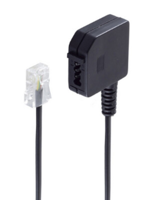 shiverpeaks BASIC-S Telefon-Adapterkabel RJ45 Stecker - TAE-F Kupplung ...