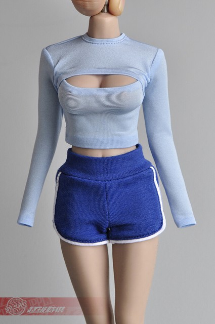 1/6 Female Open Chest Shirt Corset Tight Clothes Fit 12" PH TBL Body ...