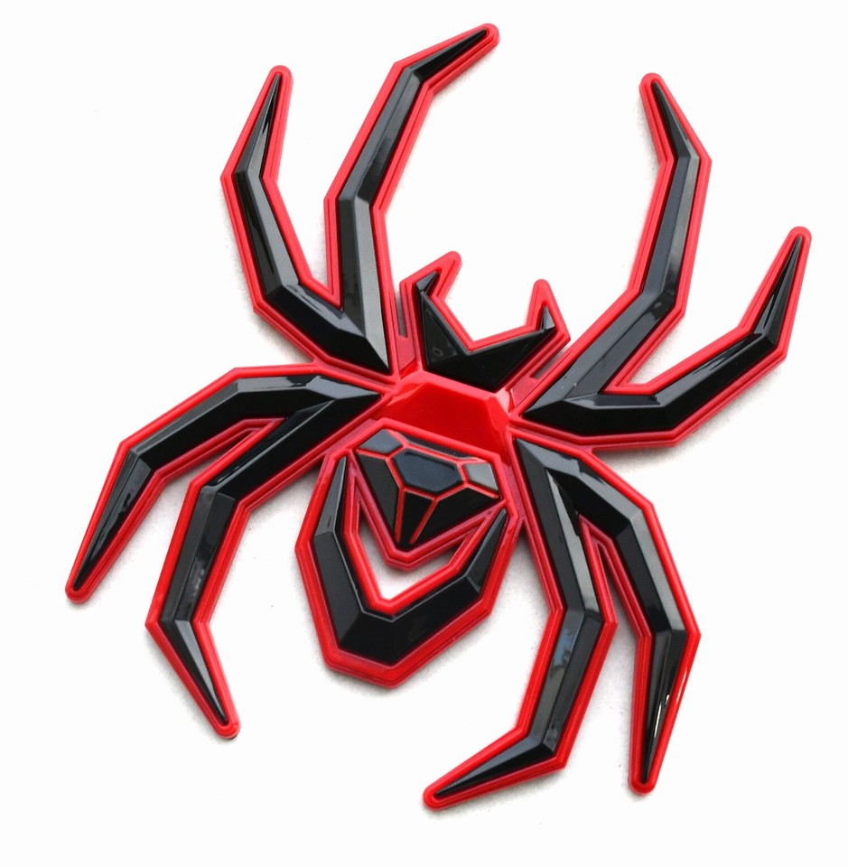 2Pcs Redline Spider Emblems Car Badge 3D Logo Fit Truck, SUV Black ...