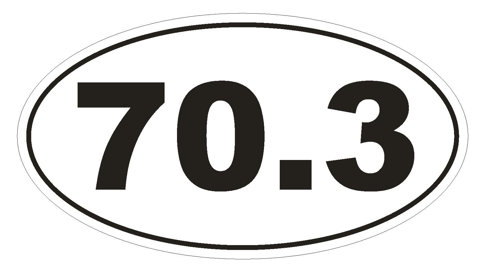 70.3 Oval Bumper Sticker or Helmet Sticker D150 Euro Oval Iron Man | eBay