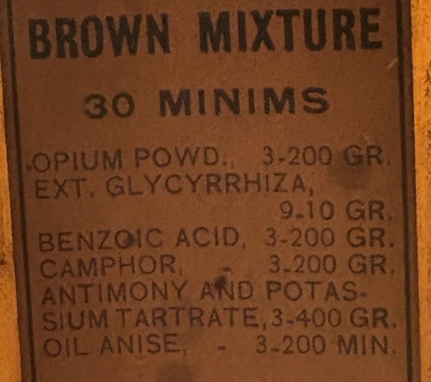 Antique Parke Davis Full Label Brown Mixture OPIUM Medicine Bottle ...