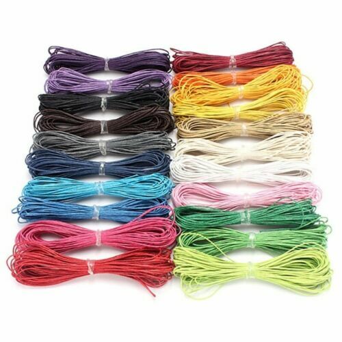 1mm Cotton Waxed Cord Beading Rattail Braided DIY String Thread ...