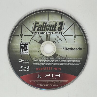 Fallout 3 - Game of the Year Edition (PlayStation 3, PS3) Tested Disc ...