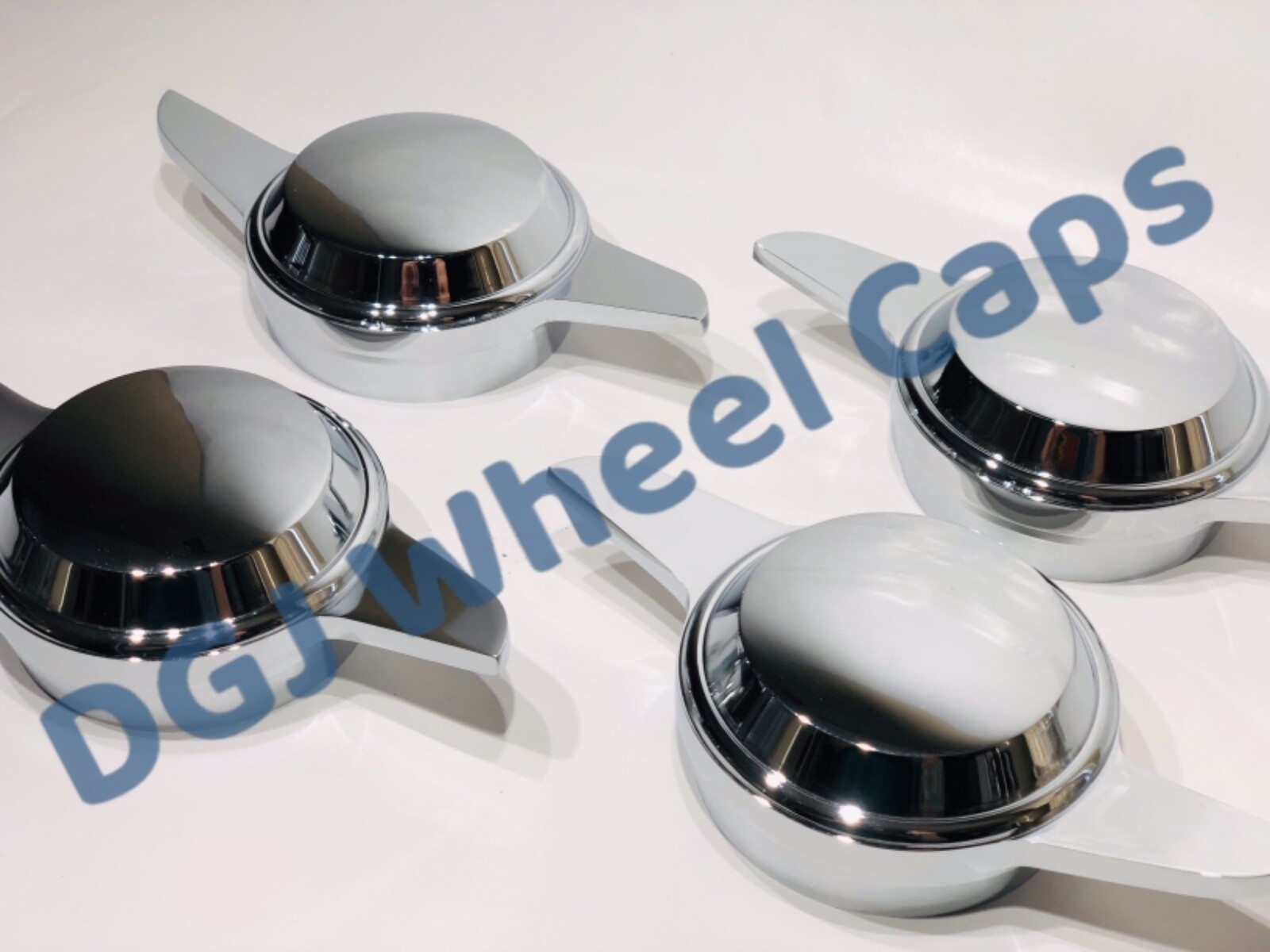 2 Bar Chrome Dome Smooth Knock-Off Spinners for Lowrider Wire Wheel ...