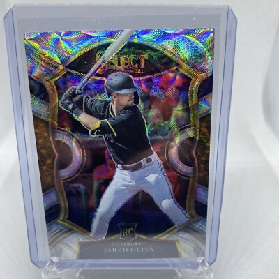 2021 Panini Select baseball #77 scope prizm Jared oliva Pittsburgh ...