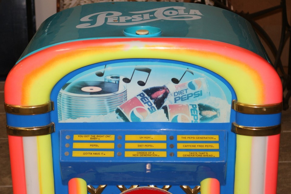 Rare Large Vintage 1991 Pepsi Cola Juke Box Cooler Store Display Soda ...