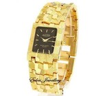 Beautiful Marco Max Ladies Watch Gold Tone Nugget Bracelet Black Dial ...