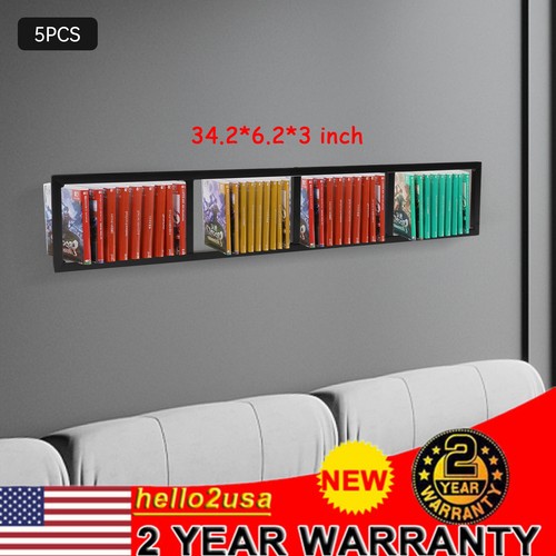 5PCs 34 In Video Game Rack Media Storage Shelves for Wall, CD DVD ...