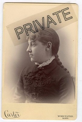 Cabinet Photo - Worcester Massachusetts, Young Lady, Long Braid-Carter ...