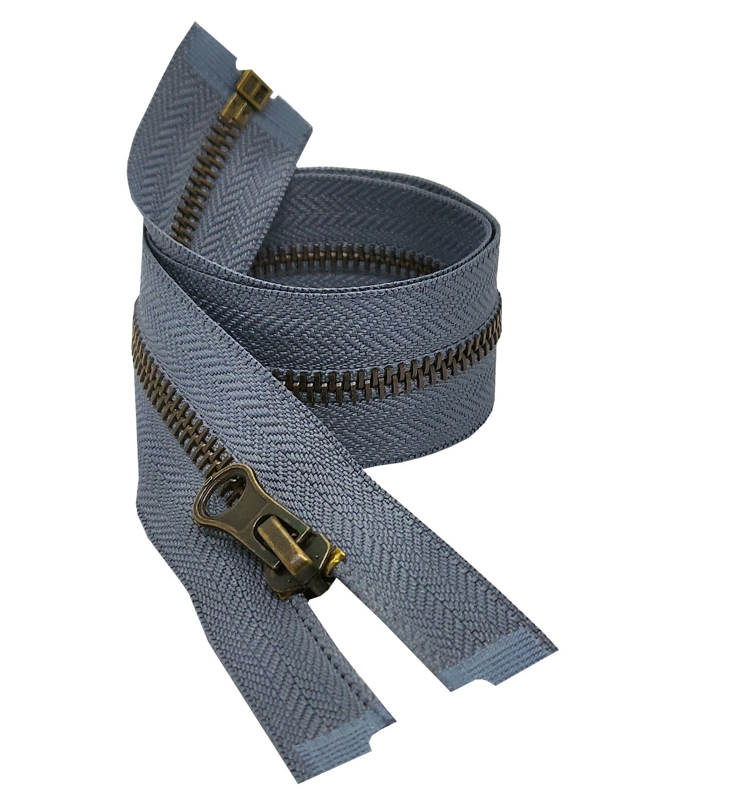 1pc Antique Brass Metal Zip Fastener Size #5 Open End For Jackets Heavy ...