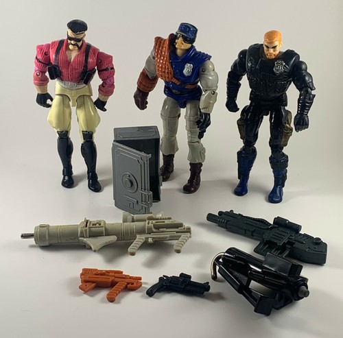 Lot of 3 Cops & Crooks Figures w/ Accessories sgt mace heavyweight ...