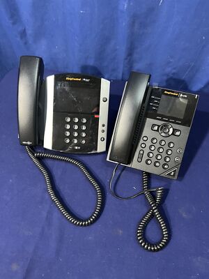LOT OF 2 Polycom Vvx 601 VVX 250 VoIP 16 Line Phone 4.3" Touchscreen ...