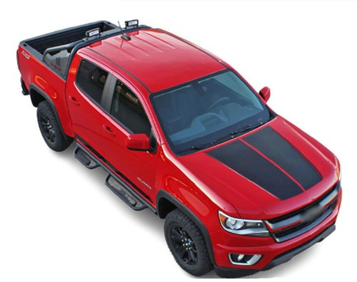 Bonnet Hood Racing Stripe Car Sticker Decal For Chevrolet Colorado 2017 ...