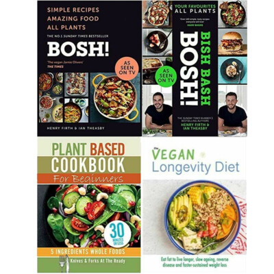 BOSH, BISH BASH BOSH,Plant Based Cookbook For Beginners 4 Books ...