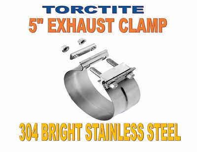 5" Torctite Stainless Exhaust Band Clamp Step Clamp Lap Joint | eBay