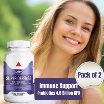 Emergency Immune Support - Probiotics, Elderberry, Zinc, Vitamin C (2 ...
