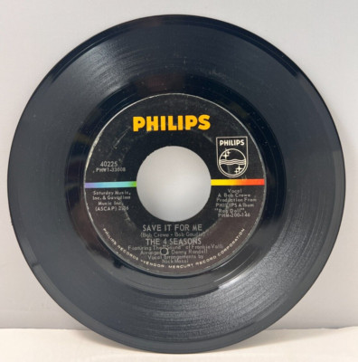 B80 Four Seasons: Save It For Me/ Funny Face, 1964 Philips 40225 - Rock ...