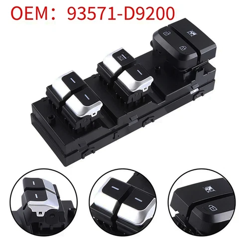 New Front LH Driver Master Window Switch 93571-D9200 For 2017-2022 KIA ...