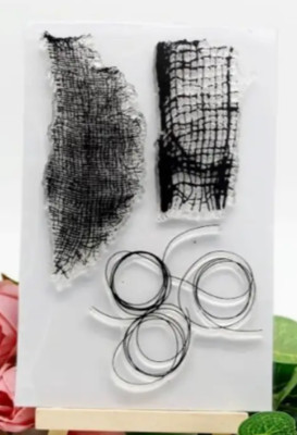 thread fabric cloth clear stamps texture card clay scrapbook FAST Free ...