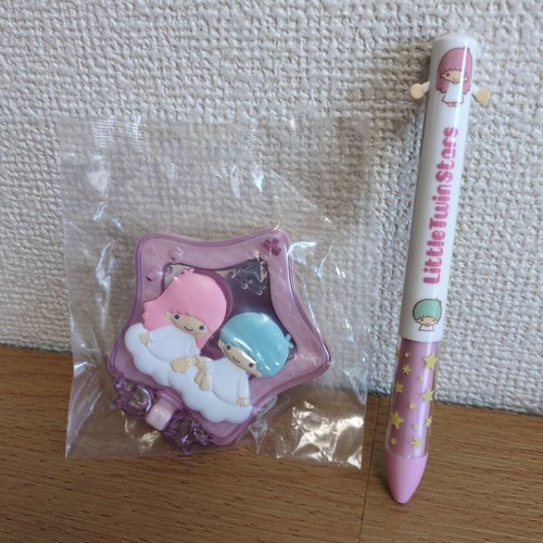 Little Twin Stars Star Compact Mirror Pen Set Kikirara 2 pcs Red Black ...