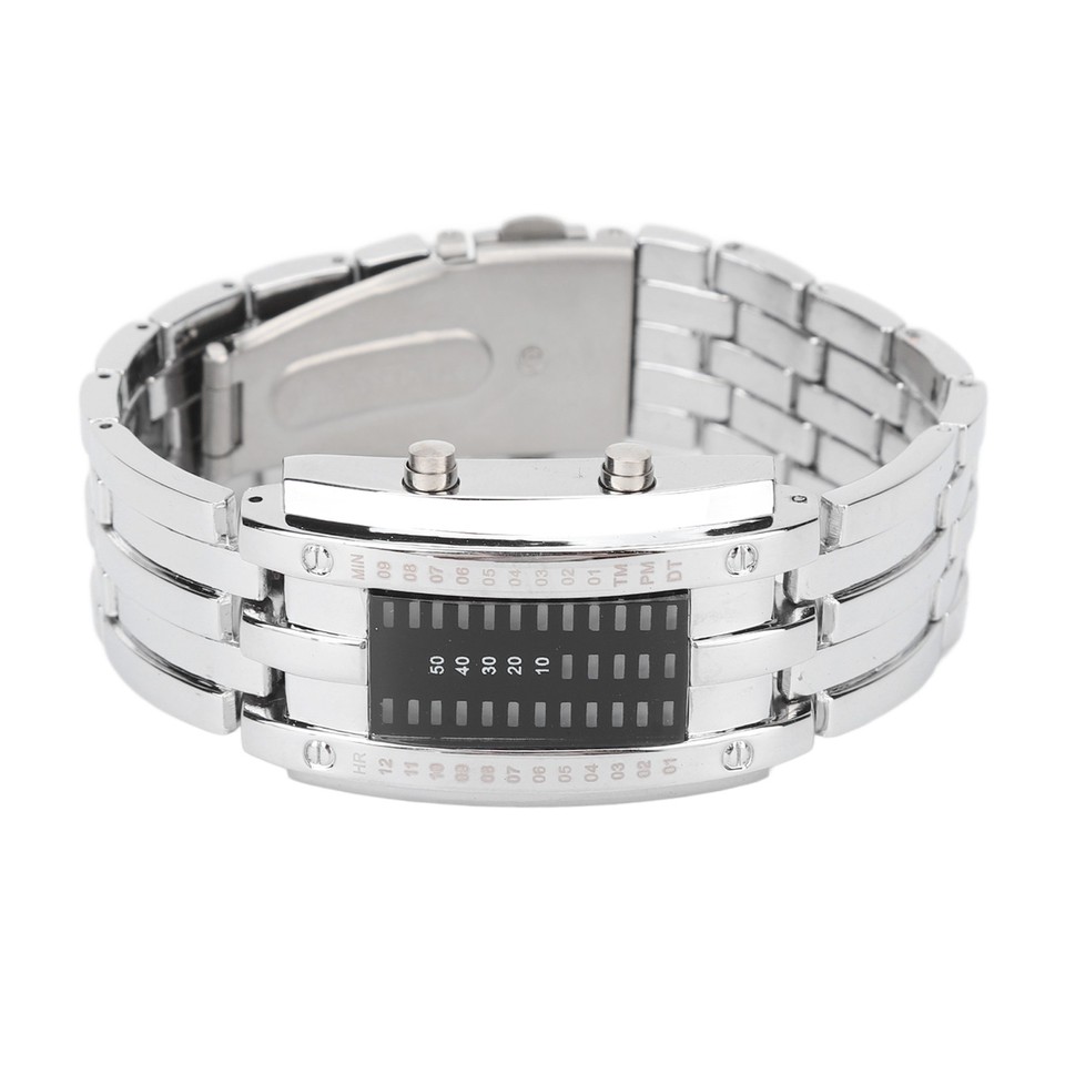 *LED Watch Unique Binary Time Mode Display Convex Arc Structure ...