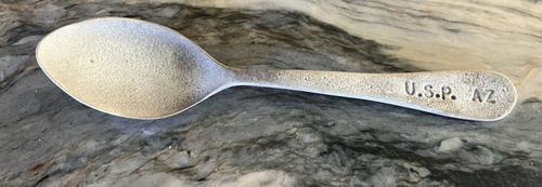 Souvenir Replica U.S. Penitentiary Alcatraz U.S.P. AZ SPOON Dining Pre ...