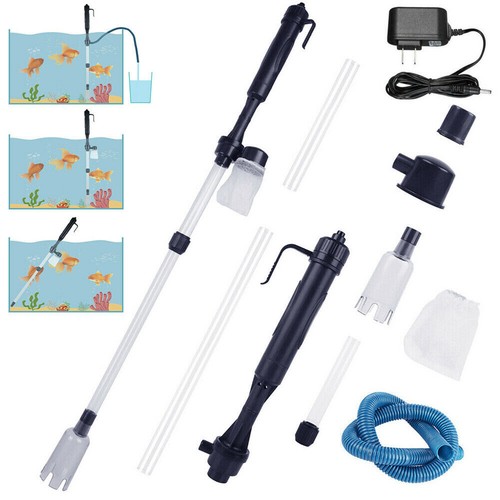 Electric Gravel Vacuum Cleaner Pump Aquarium Fish Tank Water Siphon ...