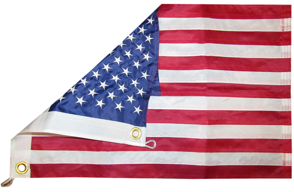 16x24 USA 50 Star 16"x24" Nylon Embroidered Sewn 300D Flag Grommets ...