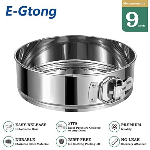 9 Inch Springform Cake Pan Stainless Steel Springform Pans Leakproof ...