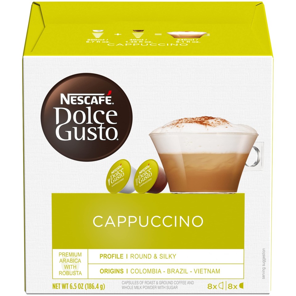 Dolce Gusto Nescafe Coffee Pods Cappuccino 16 Capsules Pack of 3 | eBay