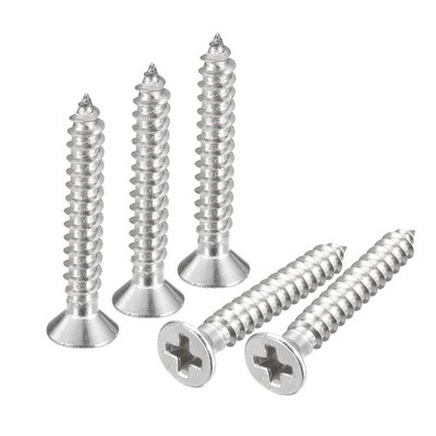 #4x3/4" Wood Screws, 50pcs Phillips Self Tapping Screws 304 Stainless ...