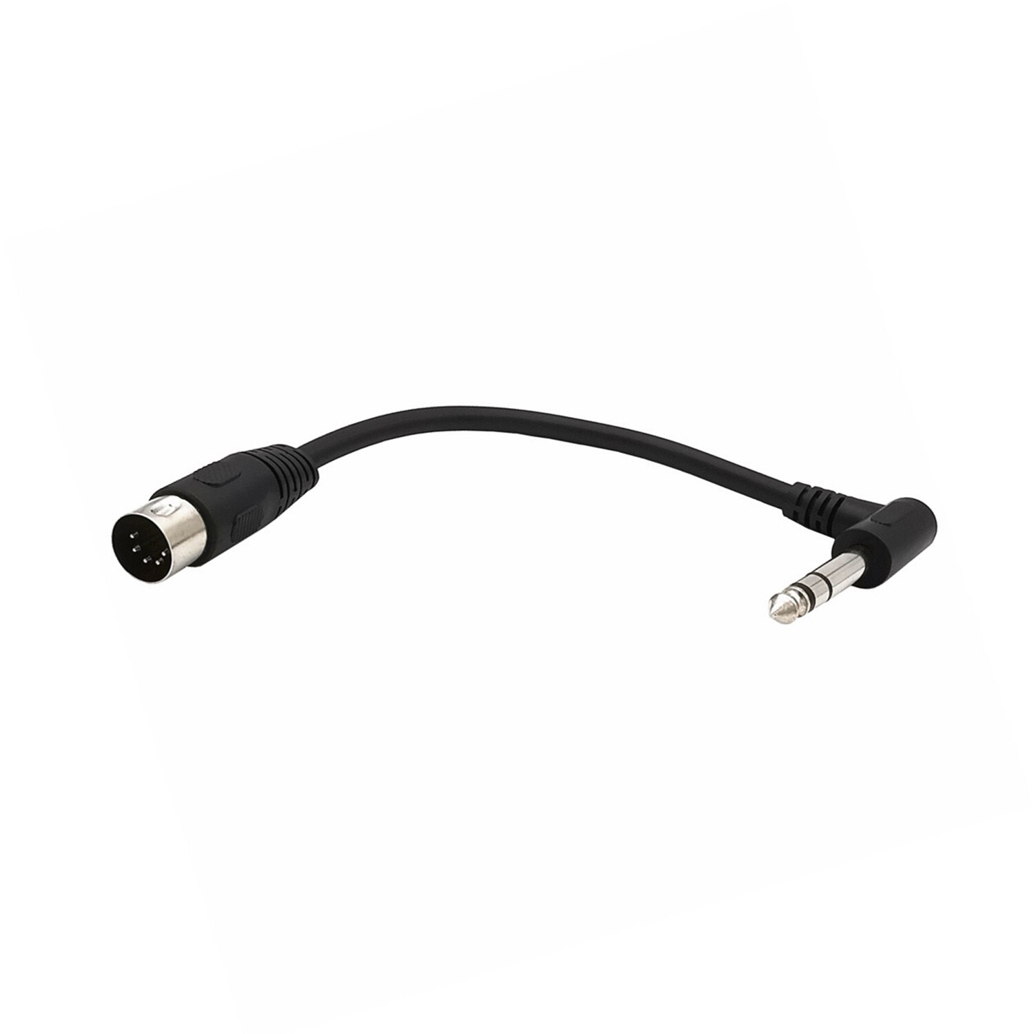 MIDI Din 5 Pin Male to 6.35mm 1/4" Male TRS Stereo Right Angled Audio ...