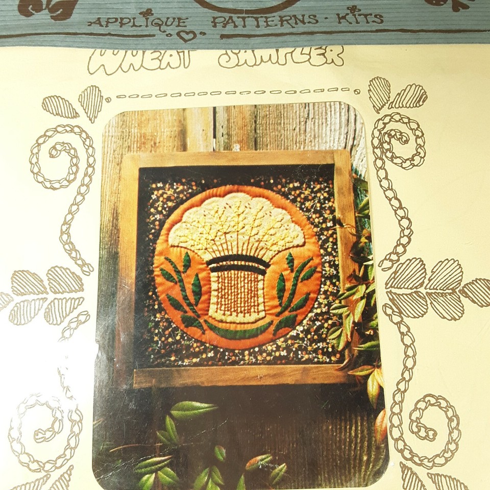 NIP Calico Mouse Applique Pattern "Wheat Sample" Instructions Sewing ...