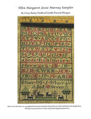 Ellen Margaret Jessie Murray Sampler~Gentle Pursuit Designs | eBay