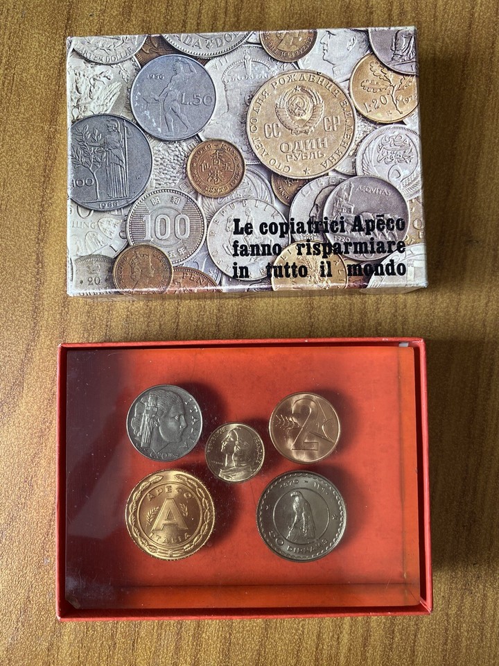Set Of 5 Coins The Apeco Copiers Save Money Worldwide AN | eBay