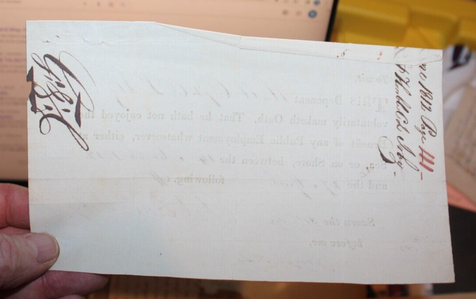 Deposition British Captain Charles Lenoard Irby RN War 1812 HMS Pelican ...