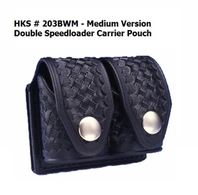 HKS Dual Speedloader Carrier Pouch Basket Weave - HKS-203BWM 203 ...