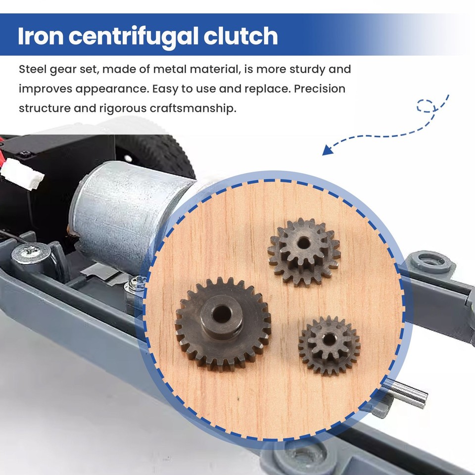 Metal Transmission Gear with D Steel Gears Set for D12 1/10 RC Car1375 ...