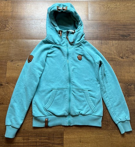 Naketano The Poets Choice Zip Up Jacket Women's Size Medium Teal Blue ...