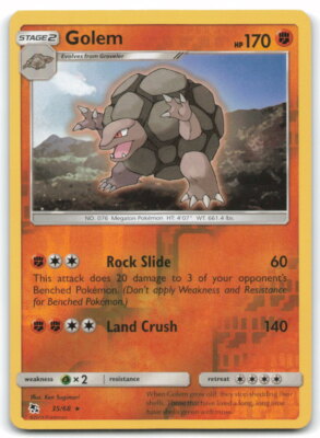 Golem #35/68 Hidden Fates Rare Reverse Holo - LP - Pokemon Card 4D3 | eBay