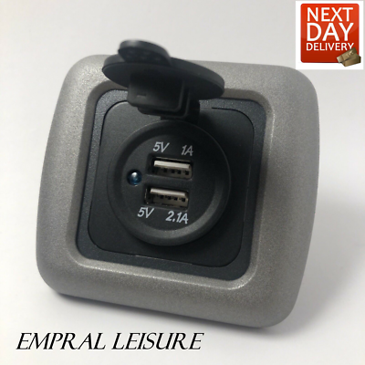 12v Camper CBE Dual Double USB Socket Charger Campervan Caravan ...